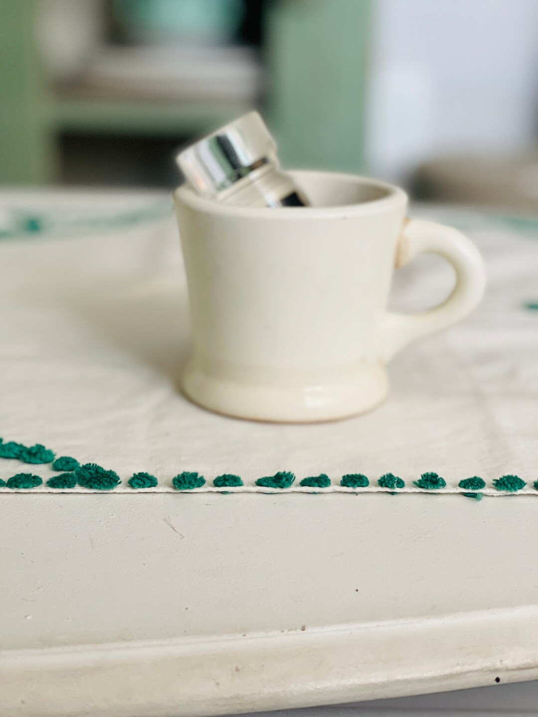 Antique Shave Lather Mug and Made Rite Pure Badger Shaving Brush ...