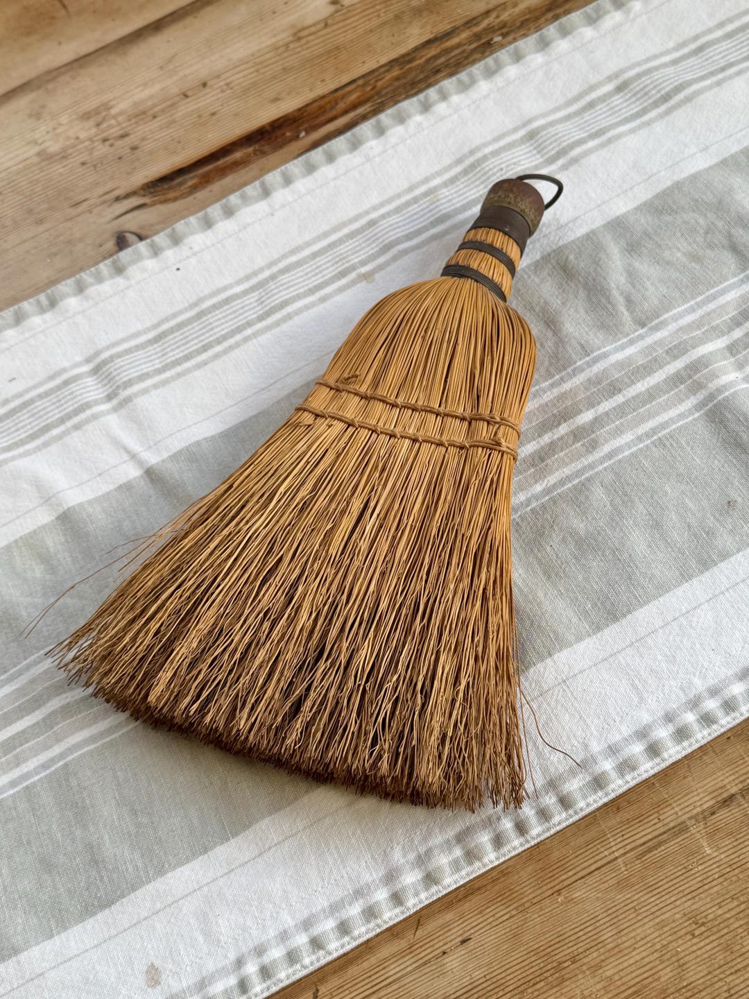Authentic Vintage Hand Whisk / Whisk Broom With Blue Stitching - Etsy