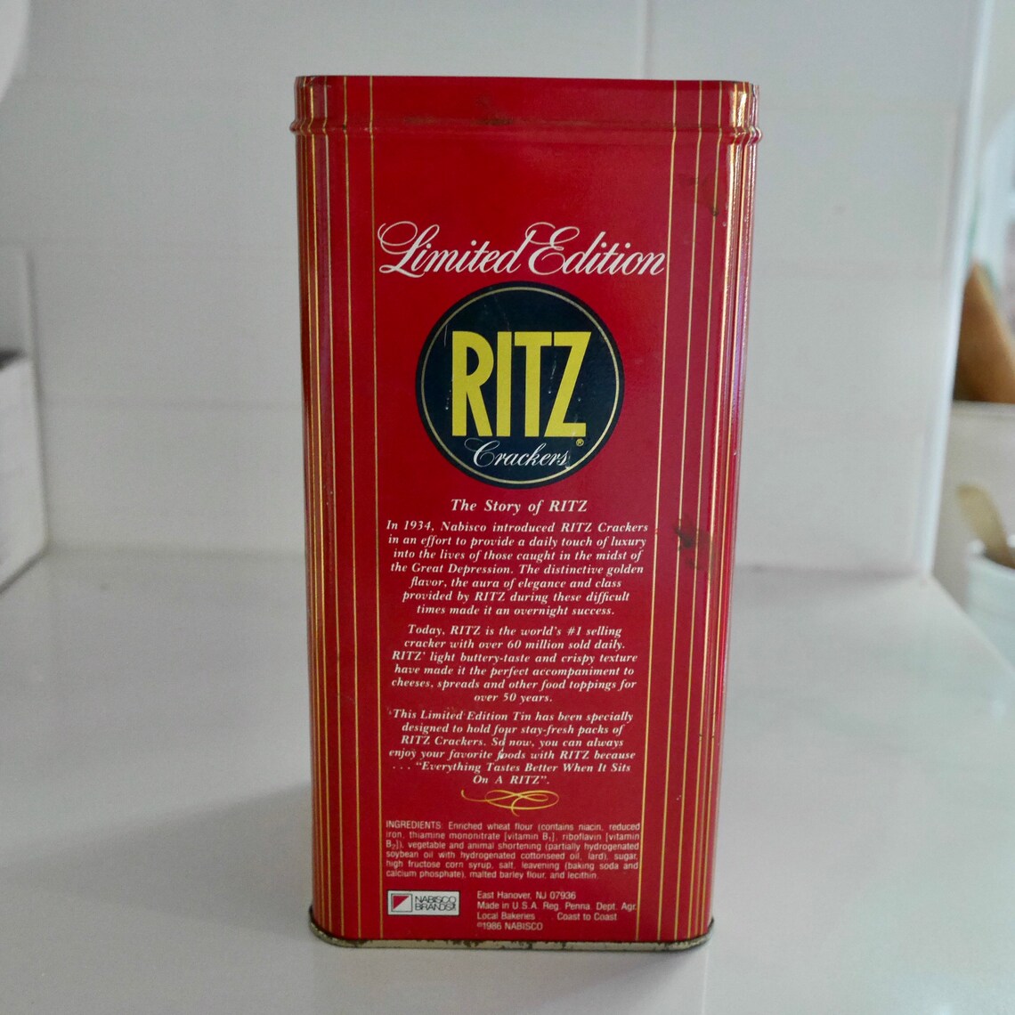 Ritz Cracker Vintage Can / Limited Edition Ritz Crackers Can / - Etsy