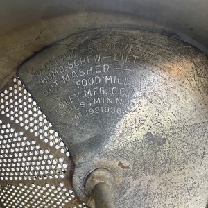 Vintage 1940's Foley Food Mill, Potato Masher With Red Wood Handle and ...