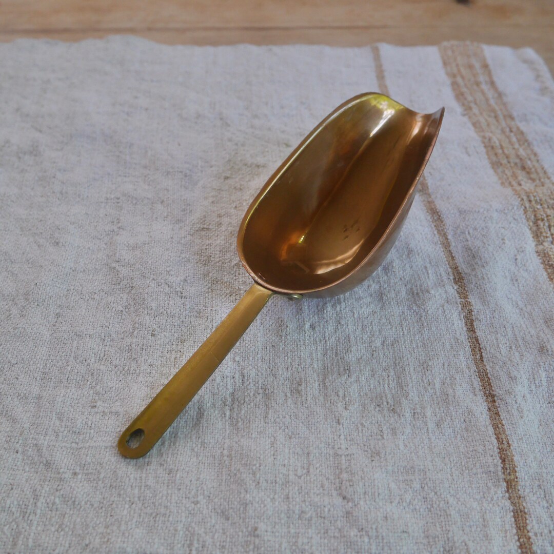 ODI 7 Oz Solid Copper Scoop Korea / Antique Primitive Metal - Etsy