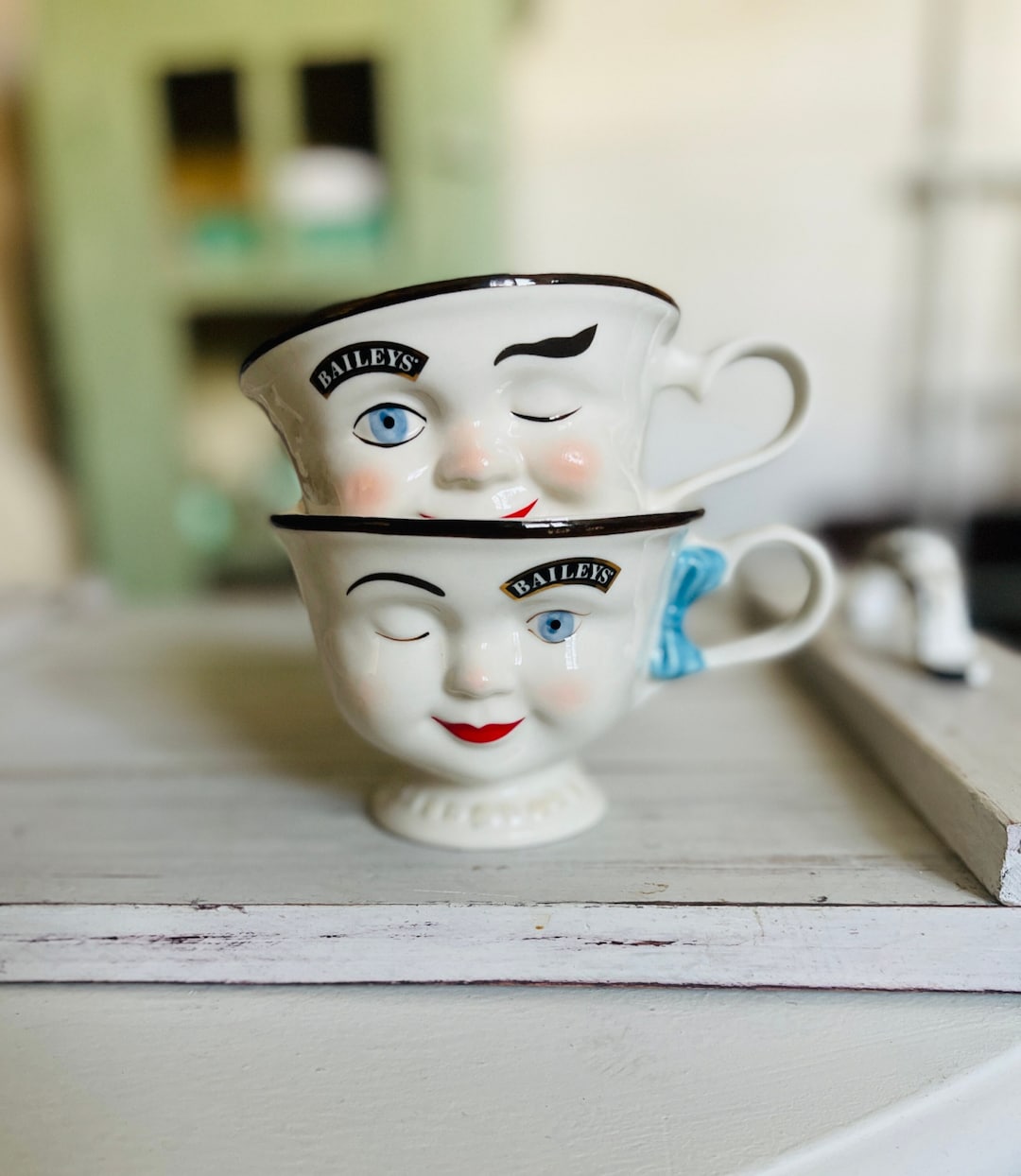 Vintage Bailey's Winking Yum Tea Cup Set, Collectable Baileys, LE ...