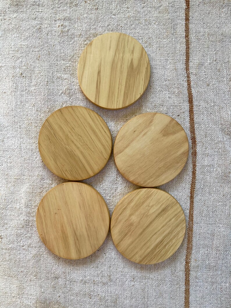 Vintage Wood and Cork Coaster Set / Wood Coasters - Etsy