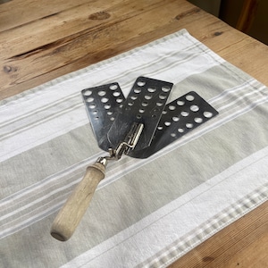 Vintage Expandable Triple Blade Spatula Stainless Steel Wood Handle ...