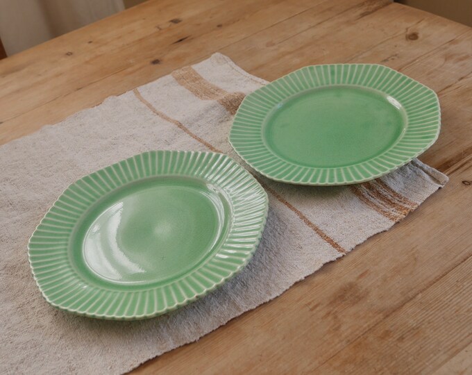 Antique Circa 1930's the Edwin M. Knowles Marion Pattern Green ...