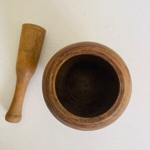 Antique Primitive Wood Mortar and Pestle - Etsy
