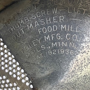 Vintage 1940's Foley Food Mill, Potato Masher With Red Wood Handle and ...