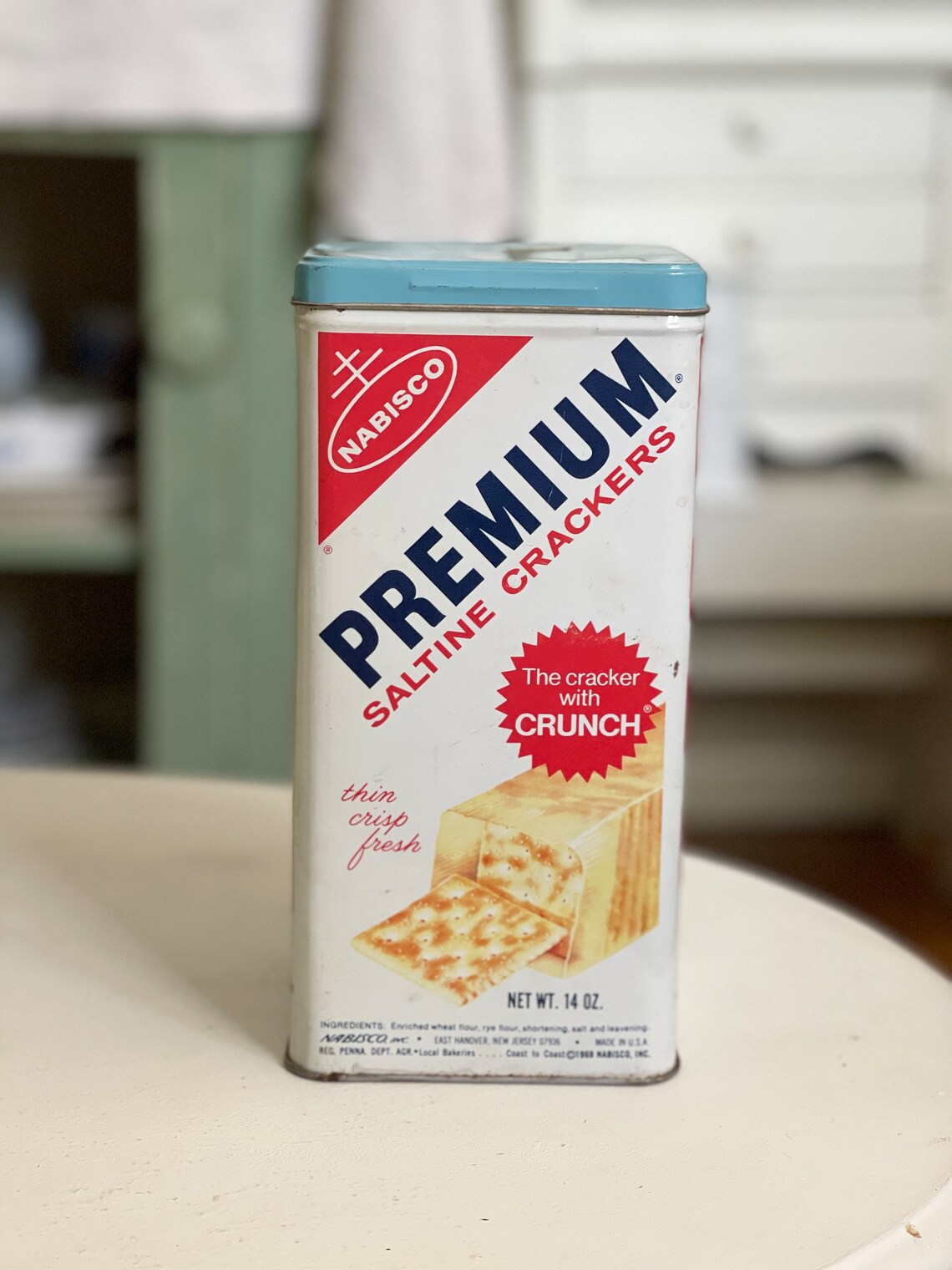 Vintage Nabisco Premium Saltine Crackers Tin Canister Can Box - Etsy