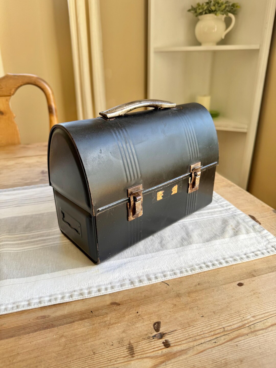 Vintage Dome Aluminum Lunch Box: Workman Style Pail - Etsy