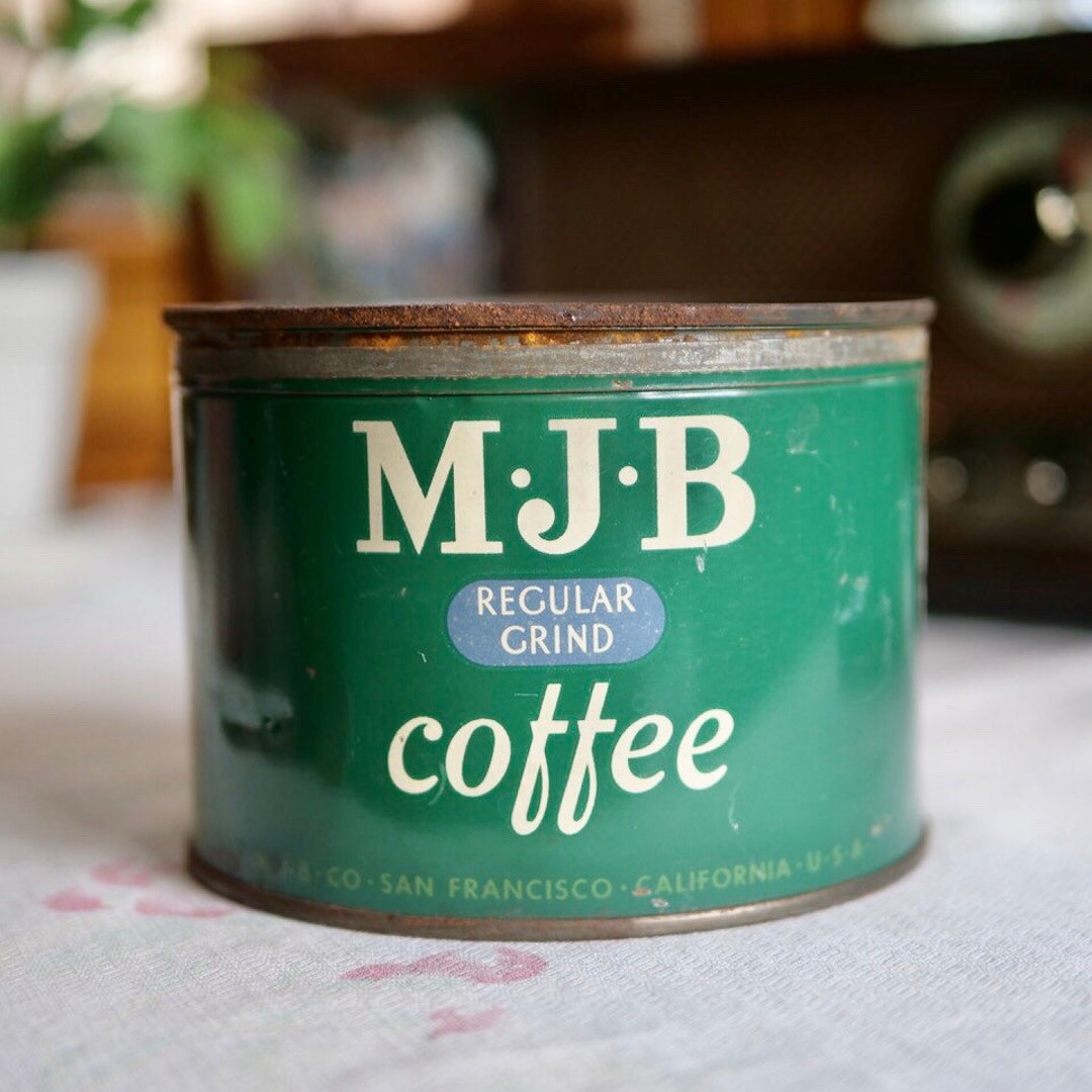 Rare Vintage MJB Green Coffee Can, One Pound Coffee Can, Green Tin Coffee Can - Etsy