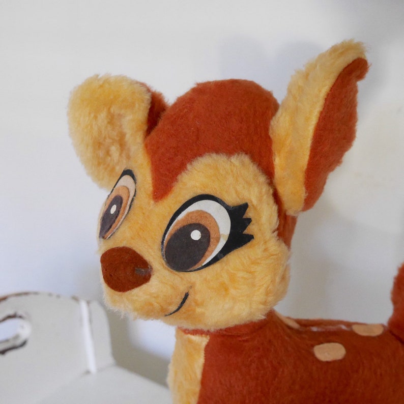 Vintage Bambi Stuffed Animal, Plush by Walt Disney Productions ...