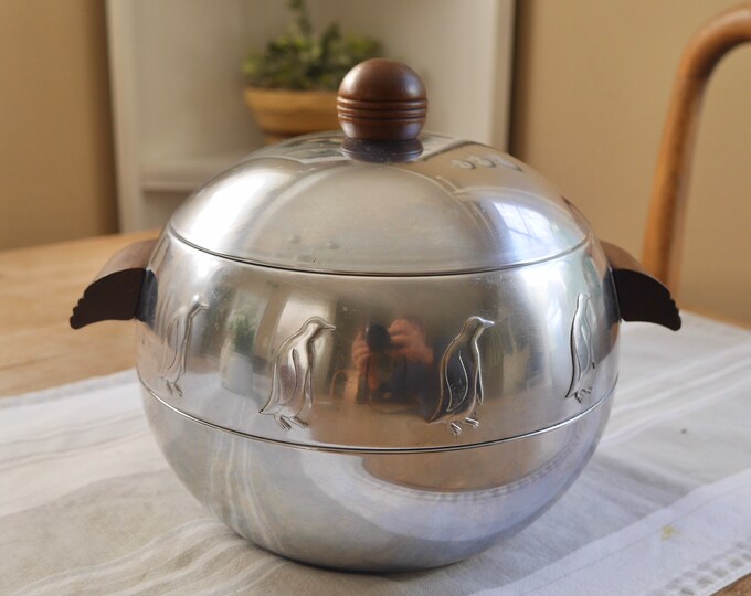 Antique Penguin Ice Bucket by West Bend Company / Vintage Hot and Cold ...