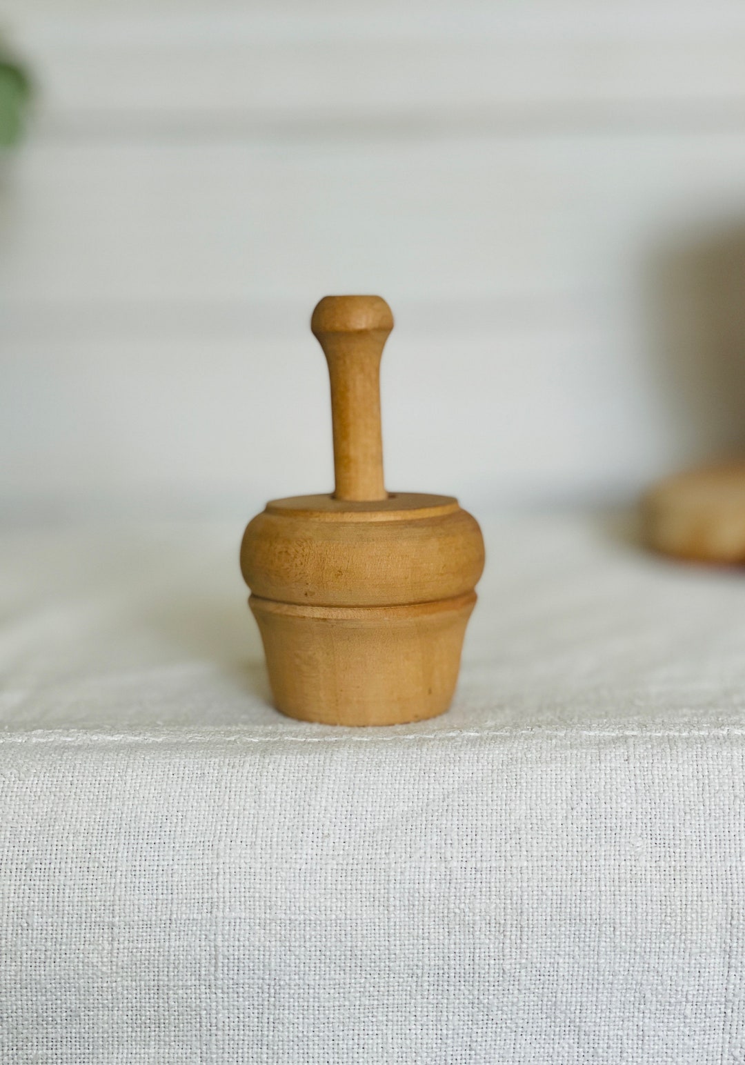 Antique Small Wood Butter Press / Butter Press With Pineapple Stamp ...