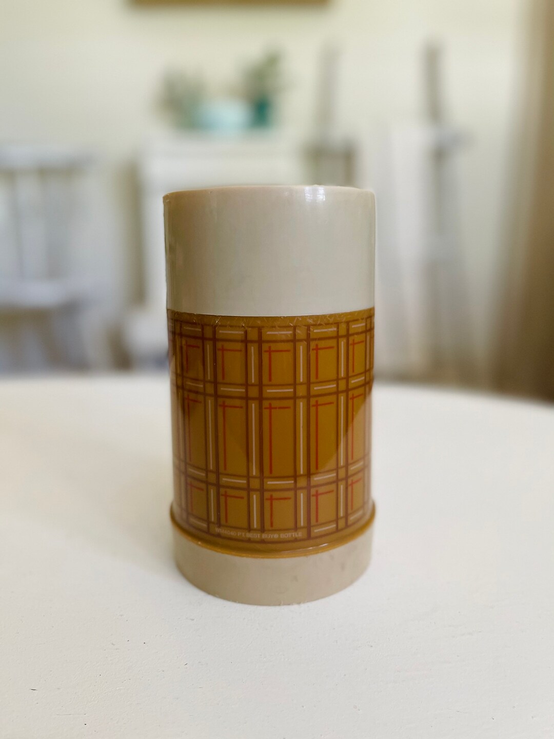 Vintage Aladdin Gold Plaid Wide Mouth Thermos - Etsy