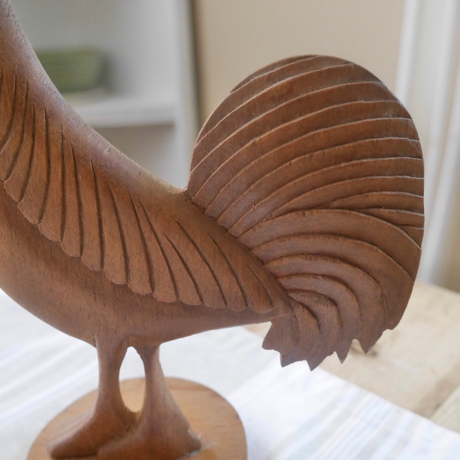 Vintage Hand Carved Wood Rooster / Wooden Rooster / Shelf - Etsy