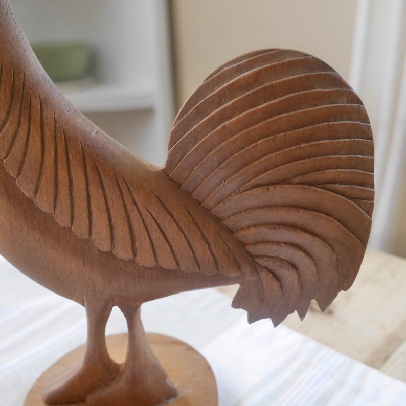 Vintage Hand Carved Wood Rooster / Wooden Rooster / Shelf - Etsy