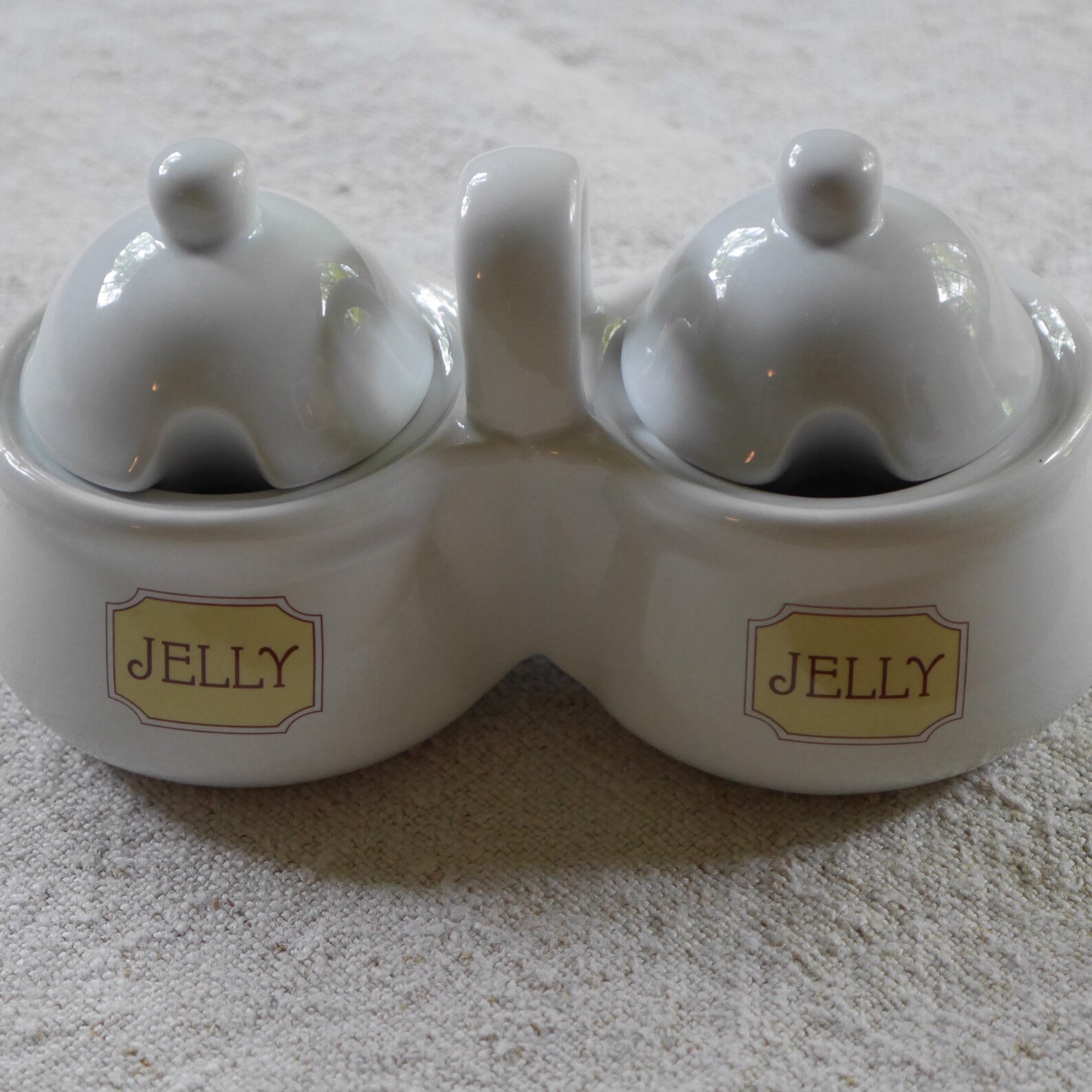 Vintage White Jelly Jars Houston Harvest Double Jelly Dishes - Etsy