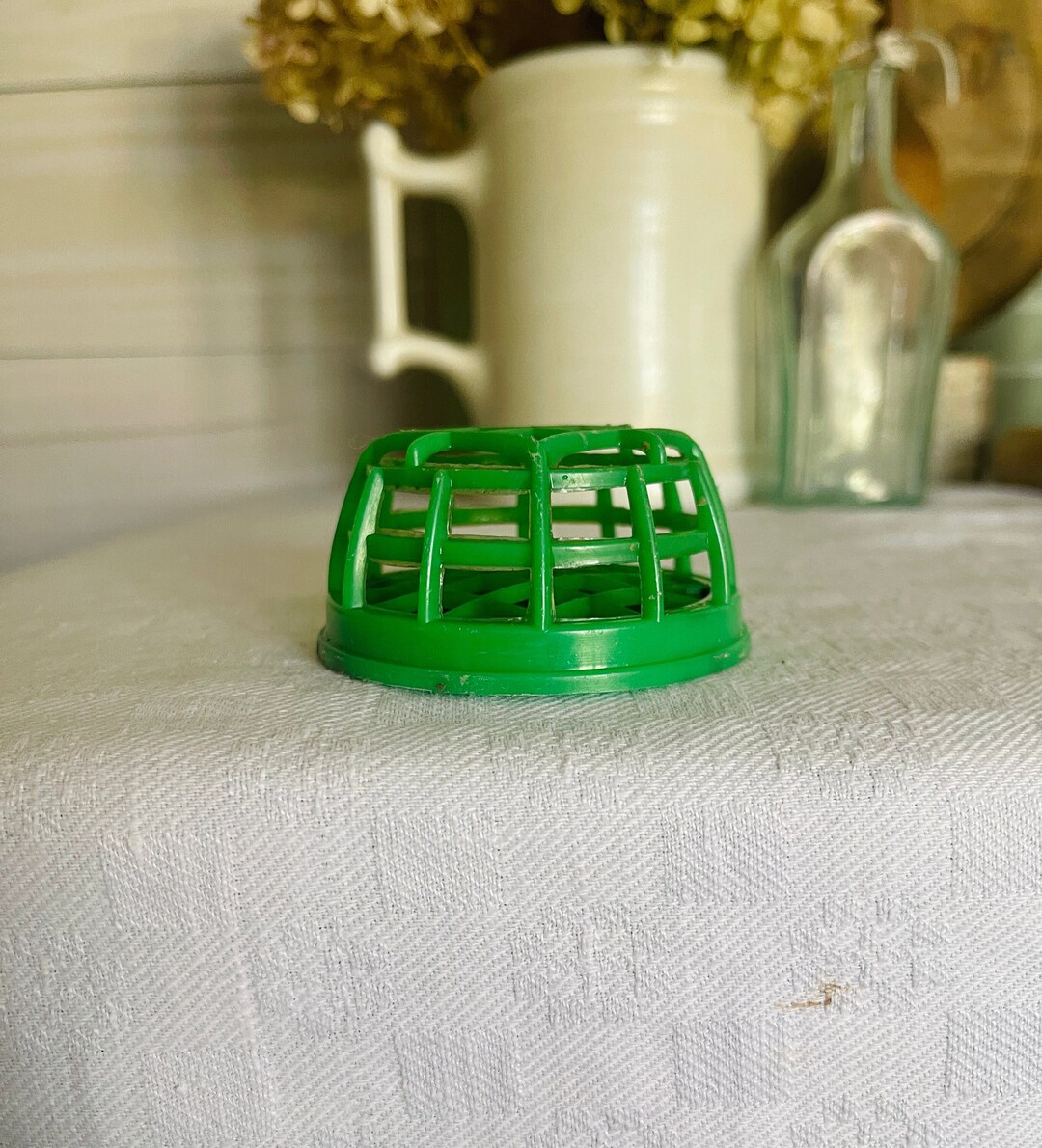 Vintage Green Flower Frog Cage, Golden Gate Manufacturing, Inc. Green ...