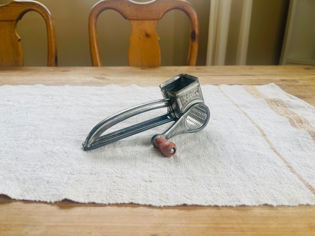 Rare French Mouli Grater With Removable Barrel and Red Wood Handle ...