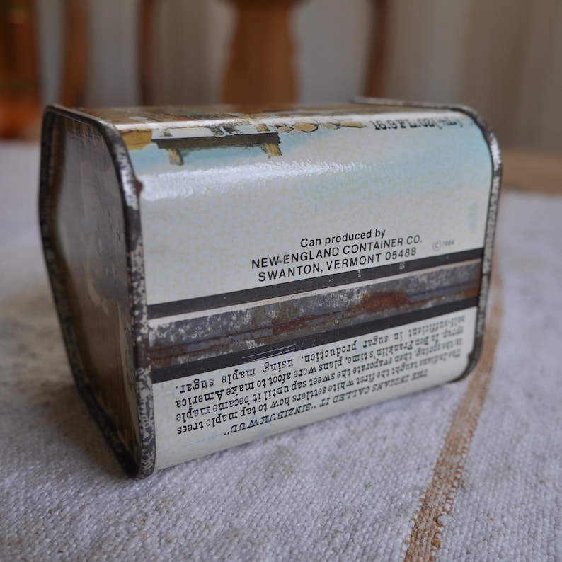 Vintage Maple Syrup Tin Log Cabin 1984 New England Container - Etsy