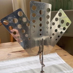 Vintage Expandable Triple Blade Spatula Stainless Steel Wood Handle ...