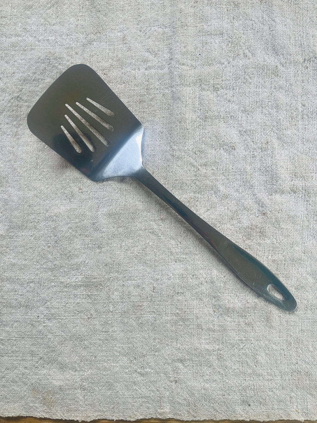Vintage Stainless Steel Spatula / Authentic Stainless Steel Slotted ...