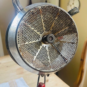 Vintage 1940's Foley Food Mill, Potato Masher With Red Wood Handle and ...