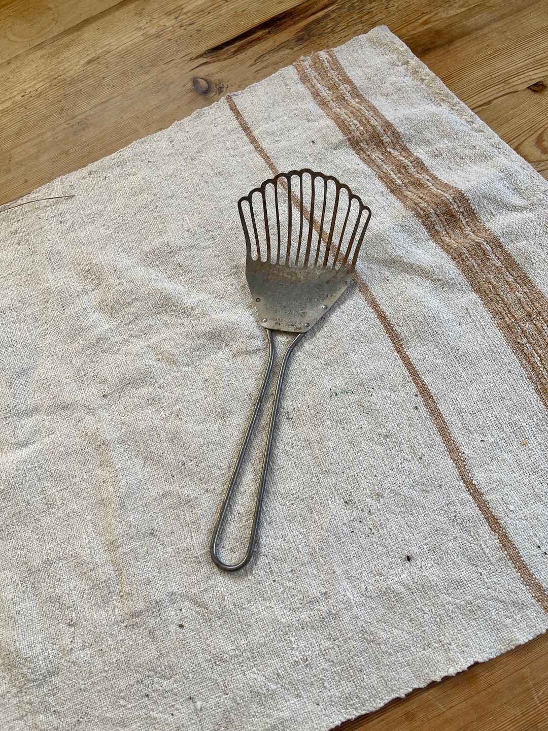 Vintage Chief Strainer Spatula / Primitive Spatula Lifts, Whips, Mixes ...