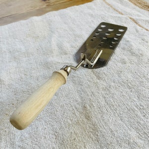Vintage Expandable Triple Blade Spatula Stainless Steel Wood Handle ...