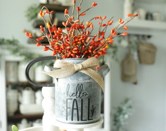 Galvanized Fall Floral Arrangement-fall Arrangement-fall Decor-tier ...