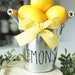 Galvanized Lemon Bucket-summer Decor-lemon Decor-lemon-fruit Decor ...