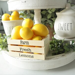 Lemon Wooden Crate-farm Fresh Lemonssummer Decor-lemon Decor-lemons ...