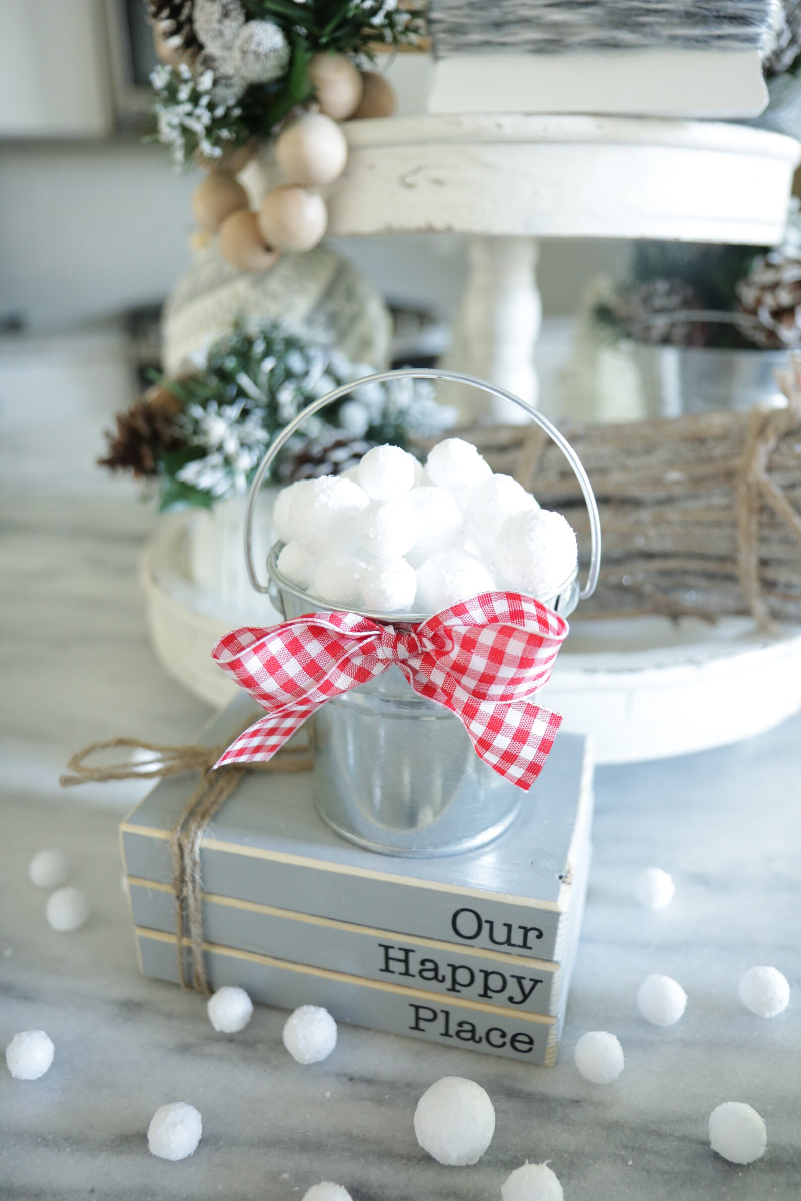 Snowballs-mini Snowball Decor-galvanized Decor-christmas - Etsy
