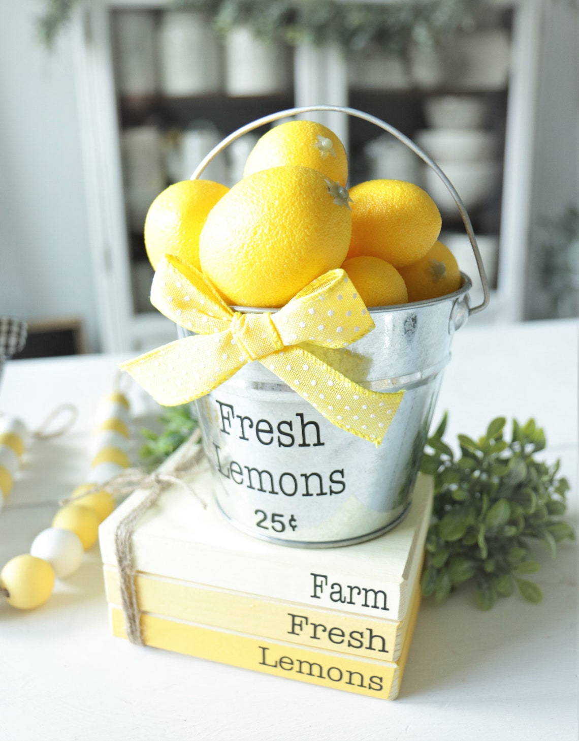 Galvanized Lemon Bucket-summer Decor-lemon Decor-lemon-fruit - Etsy