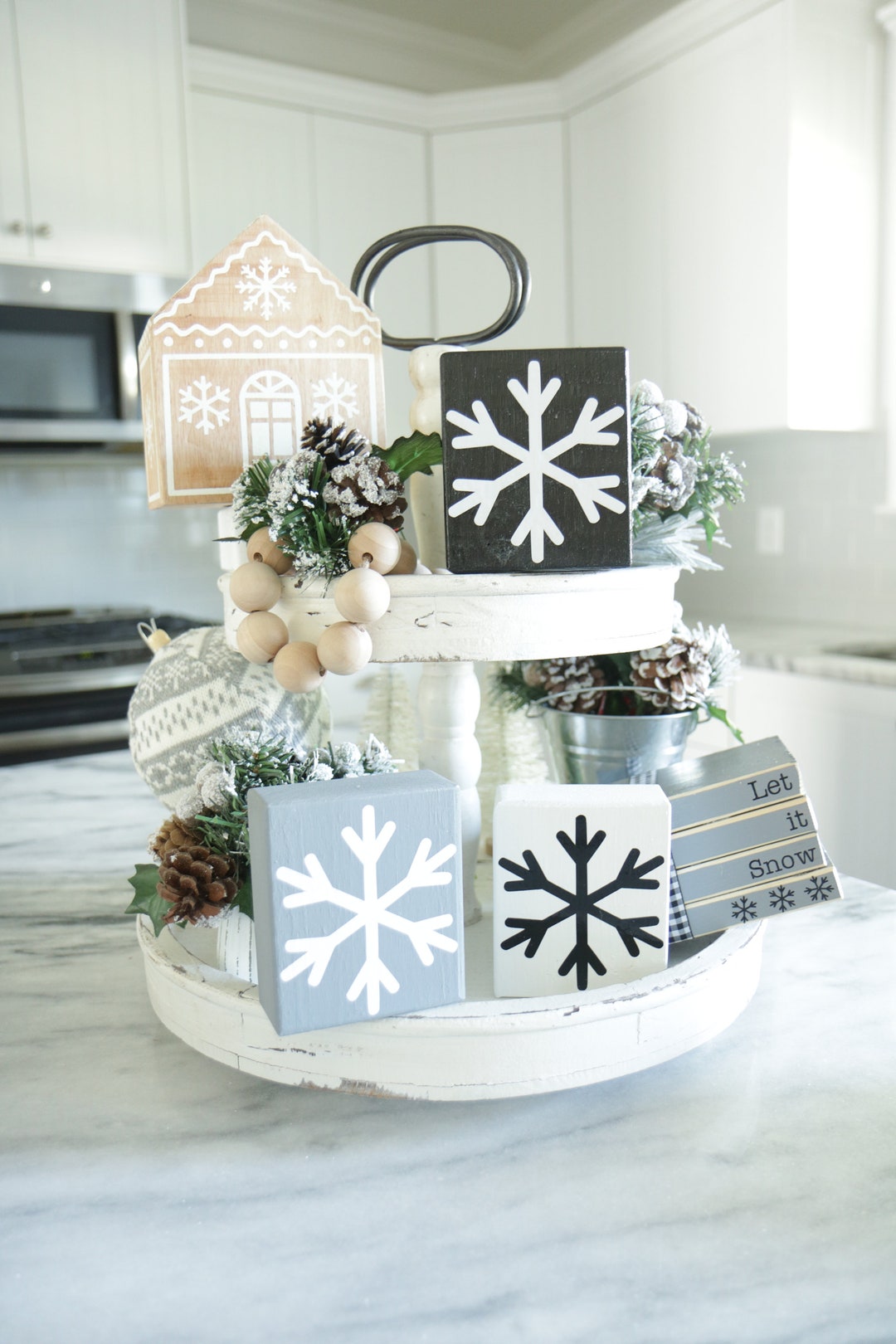 Set of 3-winter Wonderland-snowflake-small Christmas Sign-christmas ...