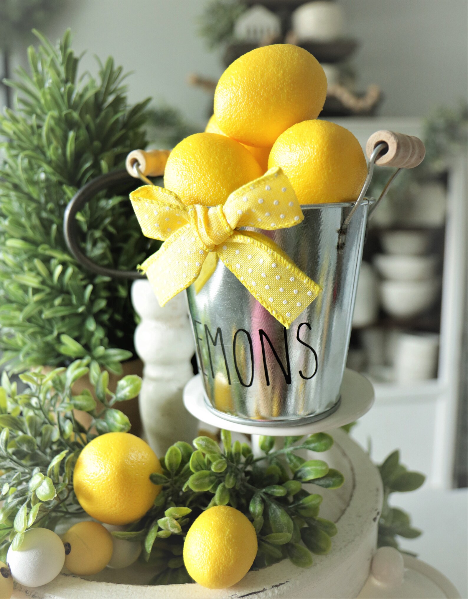 Galvanized Lemon Bucket-summer Decor-lemon Decor-lemon-fruit | Etsy