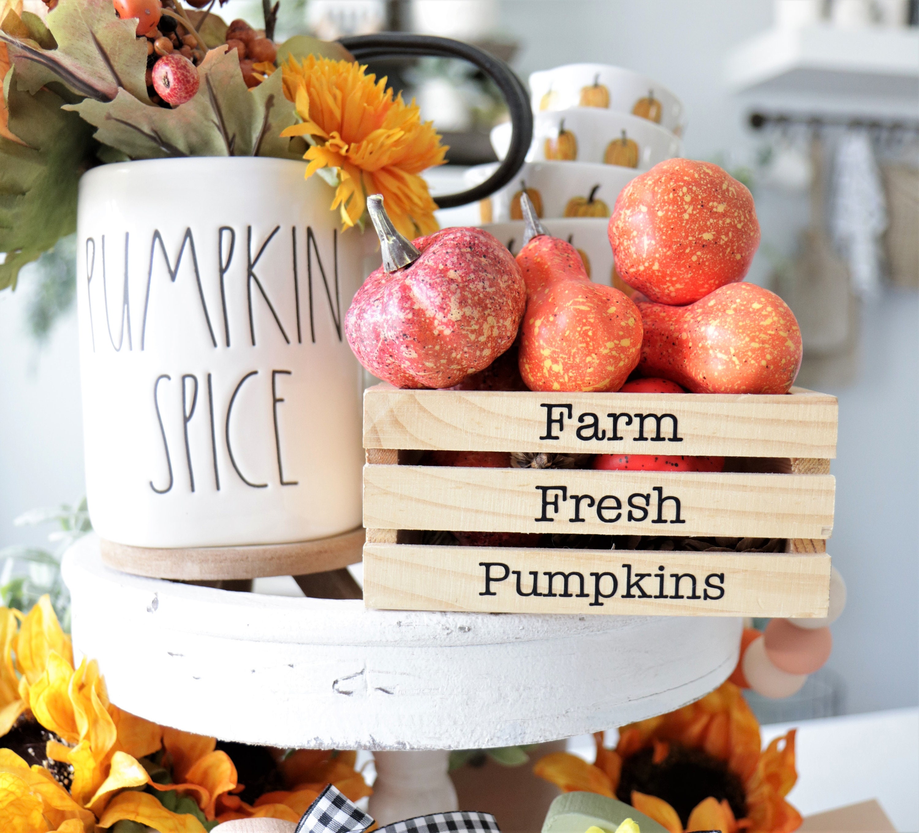 Farm Fresh Pumpkins Wooden Crate-fall Pumpkin-autumn | Etsy