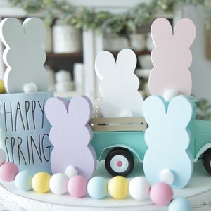 Wood Peep-bunnies-easter Bunny Decor-spring Decor-wood Bunny Decor ...