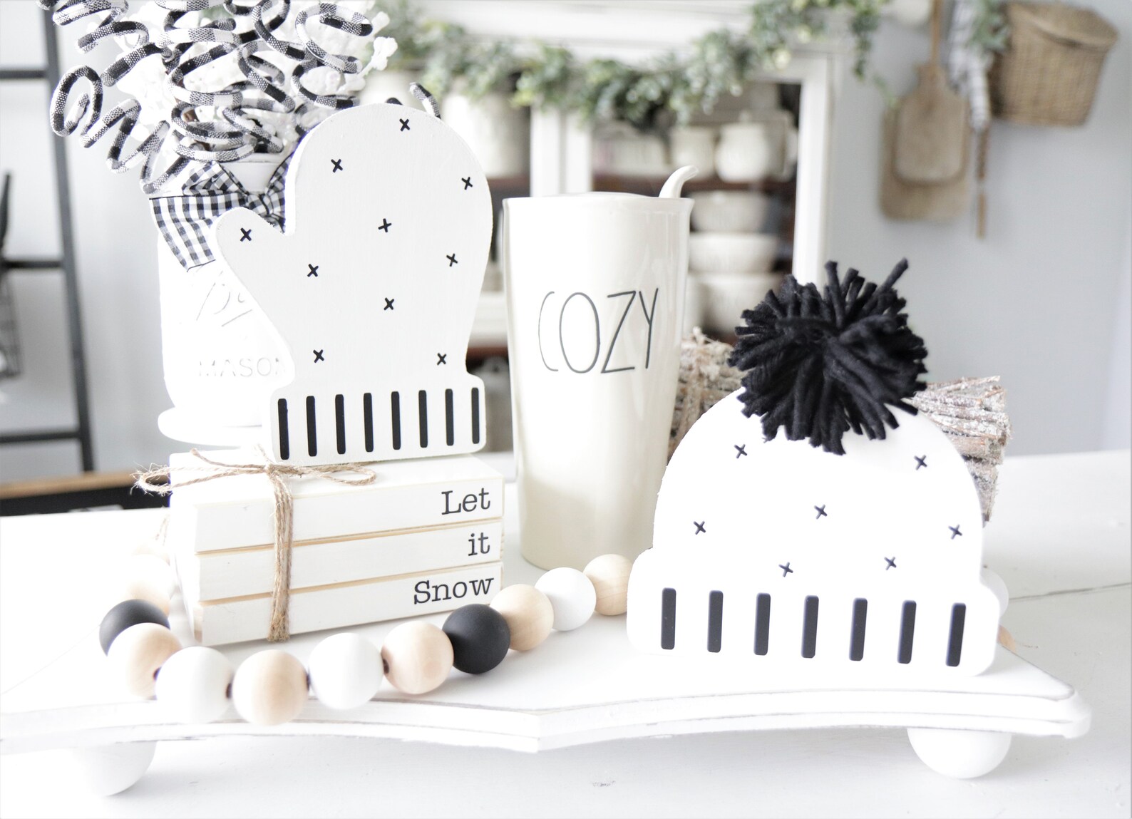 SALE Winter Hat-winter Mittens-christmas Decor-winter - Etsy