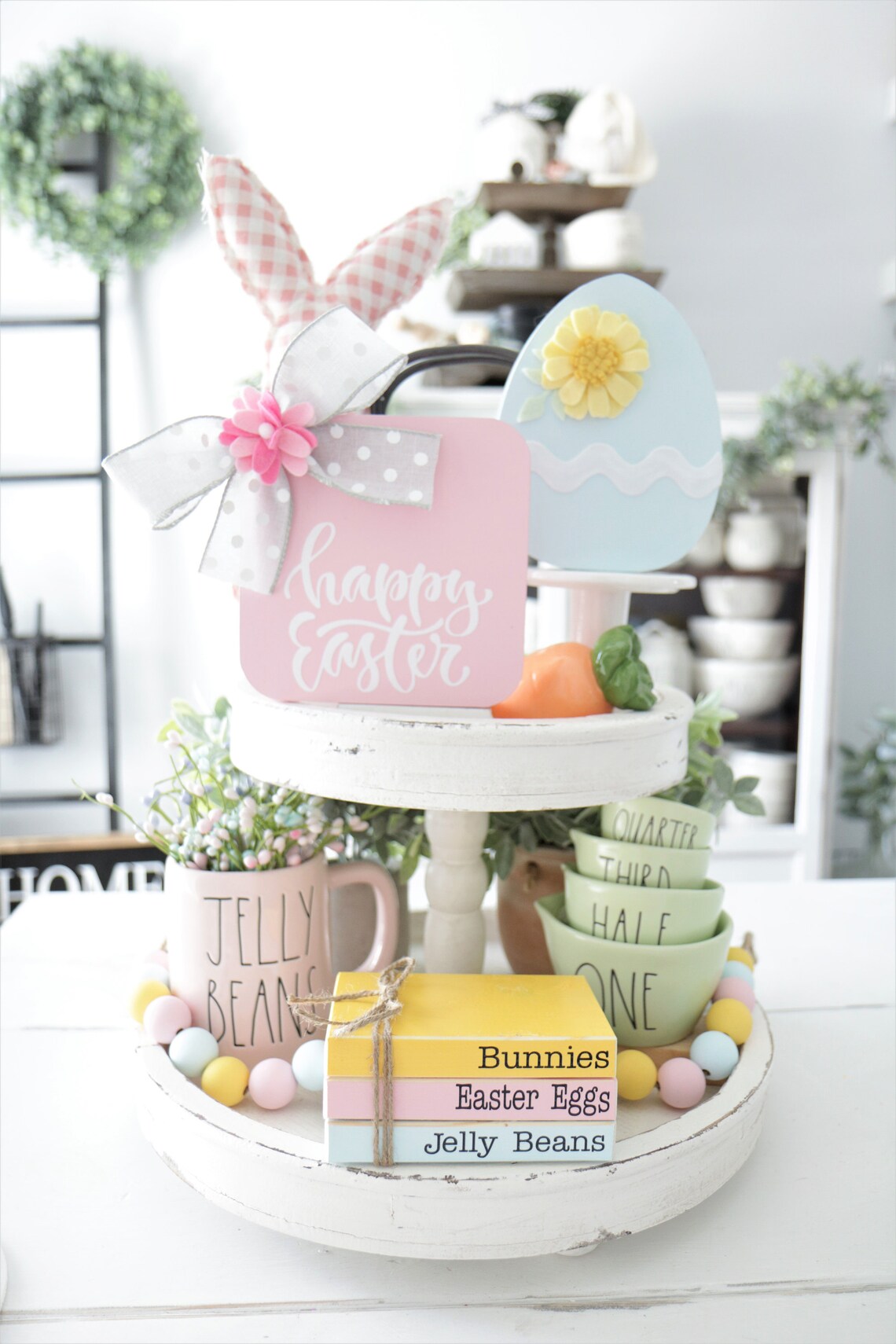 Mini Easter Signs-Cotton tails-Happy Easter-Easter Decor-Small | Etsy