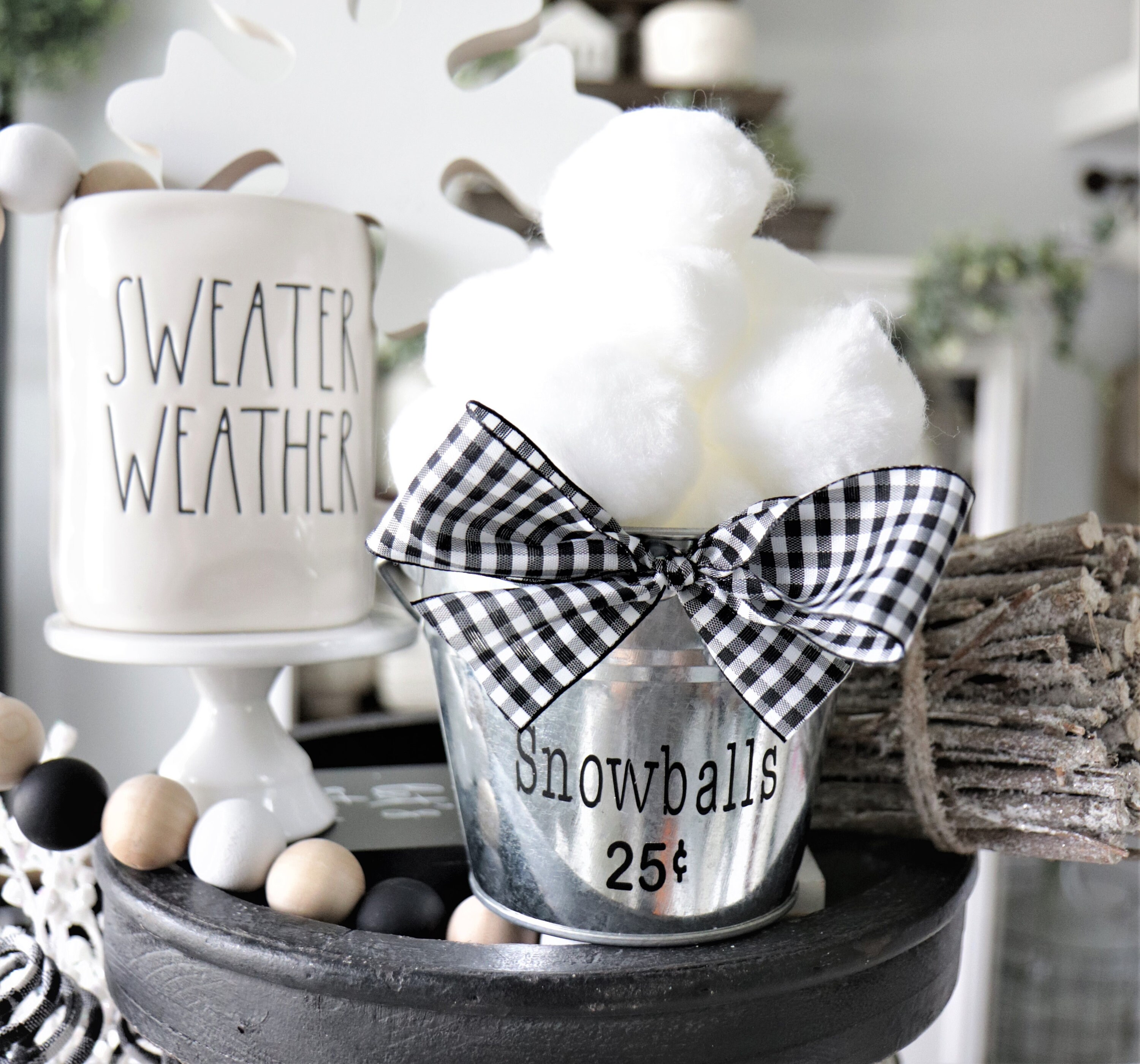 Snowballs-snowball Decor-galvanized Decor-christmas - Etsy