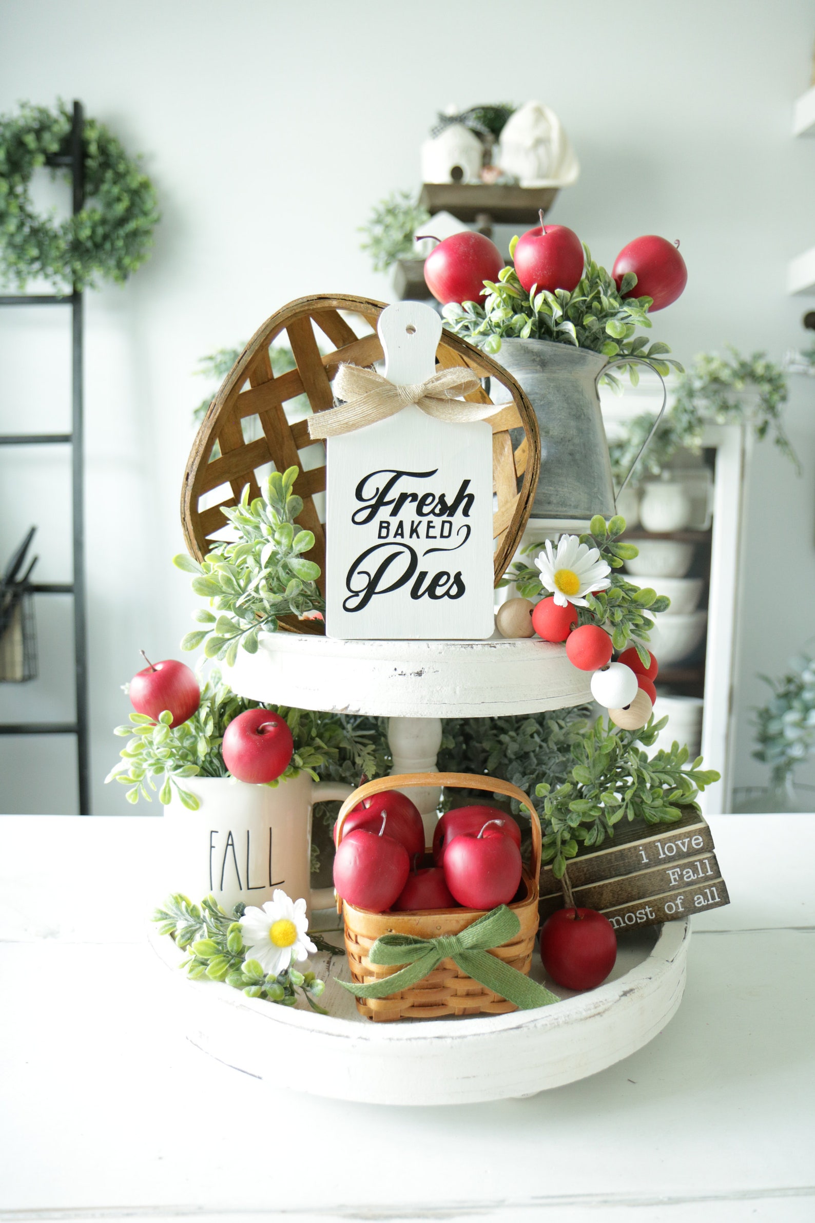 Farm Fresh Apple Basket-Fall Pumpkin-Autumn Decor-Pumpkin | Etsy