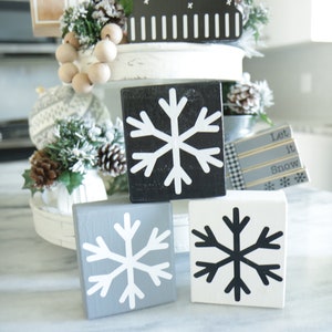 Set of 3-winter Wonderland-snowflake-small Christmas Sign-christmas ...