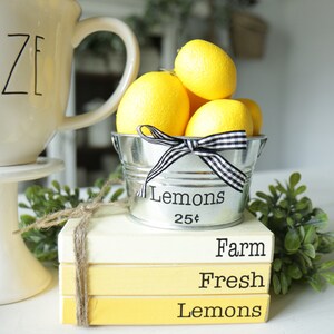 Galvanized Lemon Bucket-summer Decor-lemon Decor-lemon-fruit Decor ...