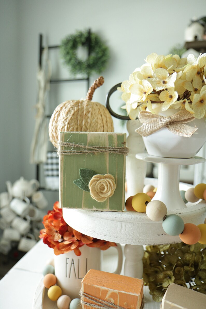 3 Fall Blocks-wood Fall Decor-fall Sign-autumn-mini Signs-tier - Etsy