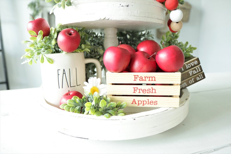Farm Fresh Apples Wooden Crate-fall Pumpkin-autumn - Etsy