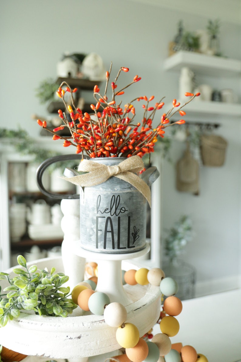 Galvanized Fall Floral Arrangement-fall Arrangement-fall - Etsy