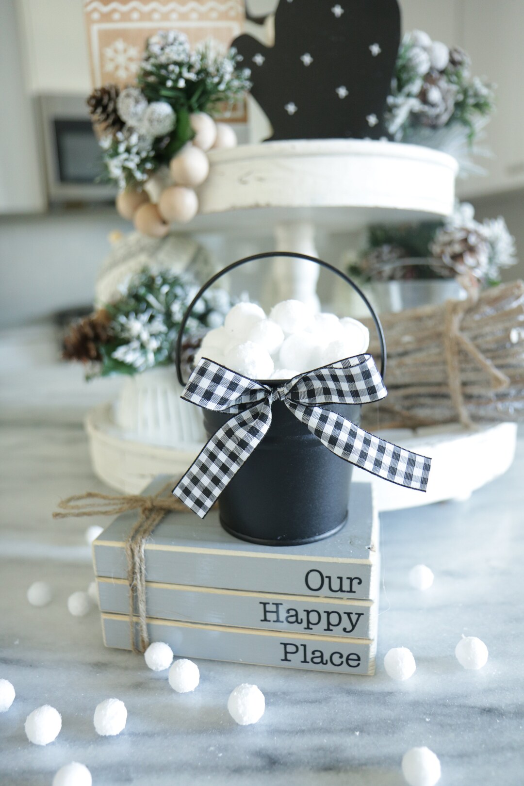 Snowballs-mini Snowball Decor-galvanized Decor-christmas Decor-winter ...
