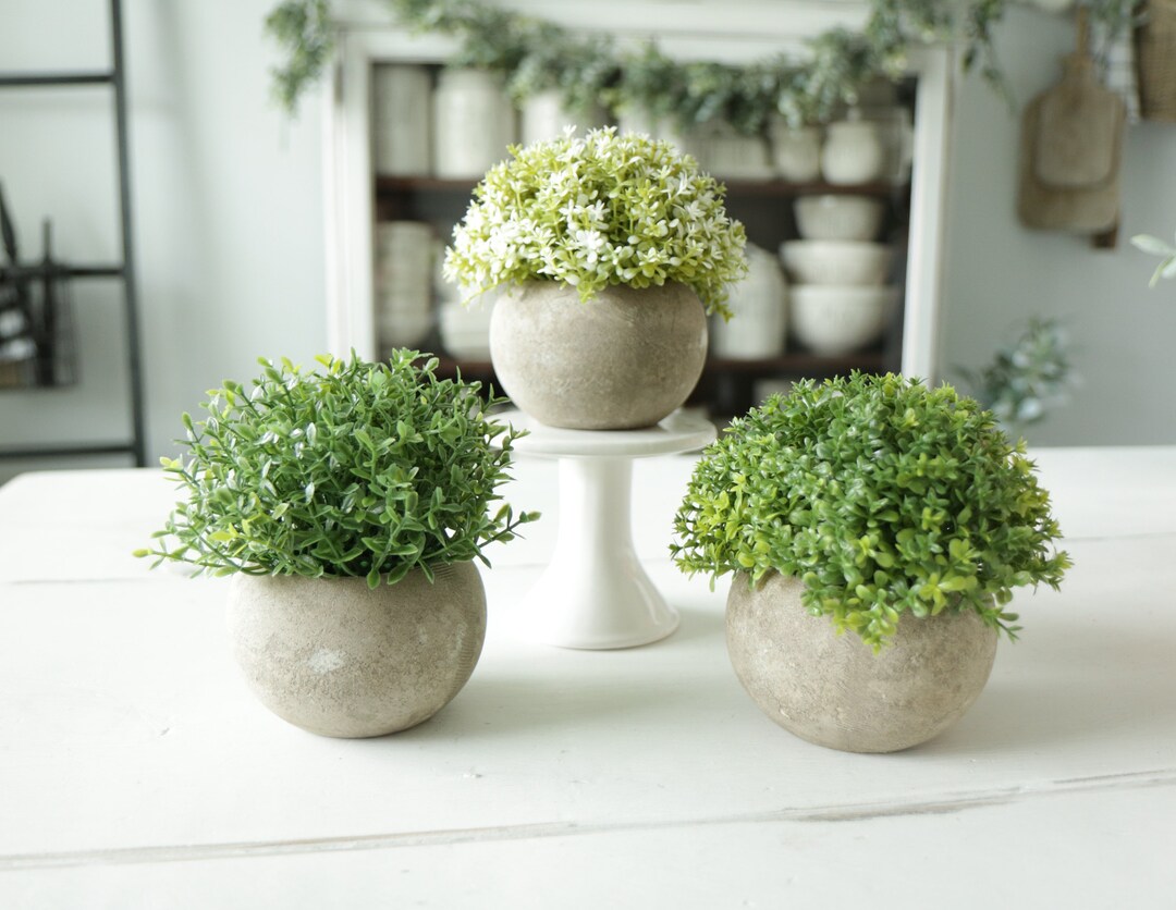 Greenery Arrangement-mini Tiered Tray Greenery-farmhouse Home Decor ...