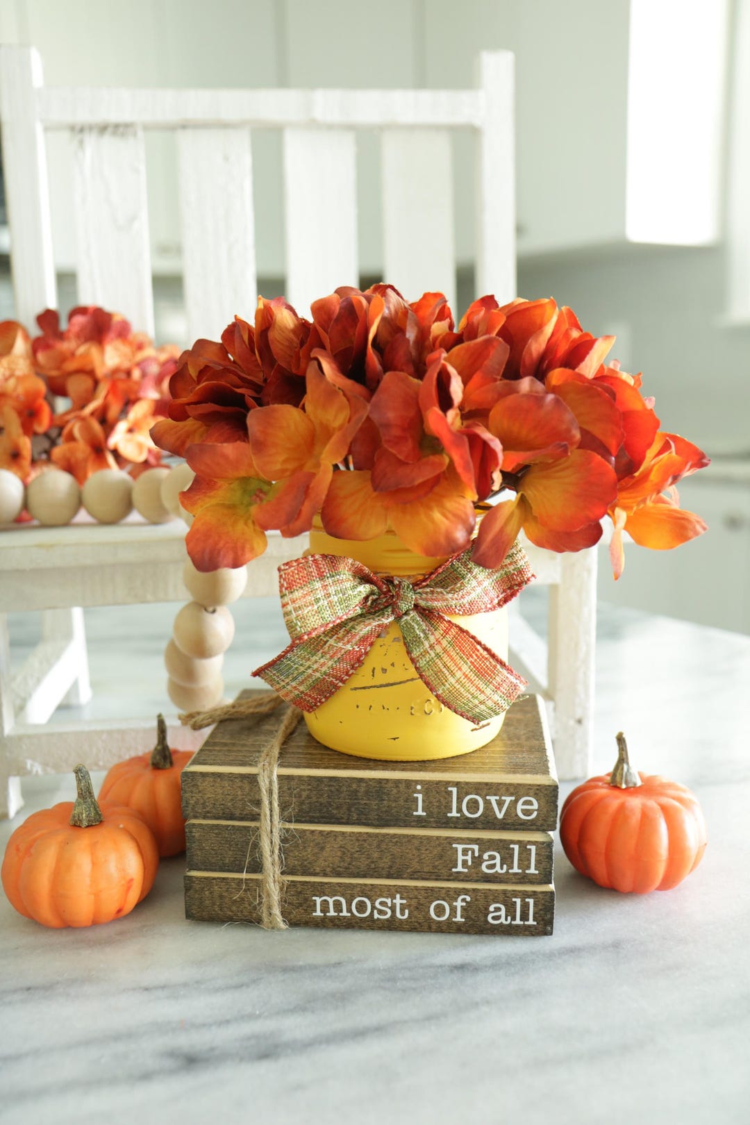 Fall Floral Arrangement-fall Tabel Decor-fall Mason Jar Centerpiece ...
